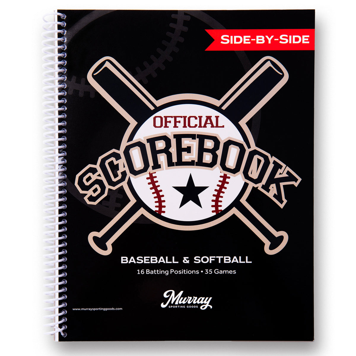 Murray Sporting Goods Side-by-Side Baseball/Softball Scorebook - 35 Ga