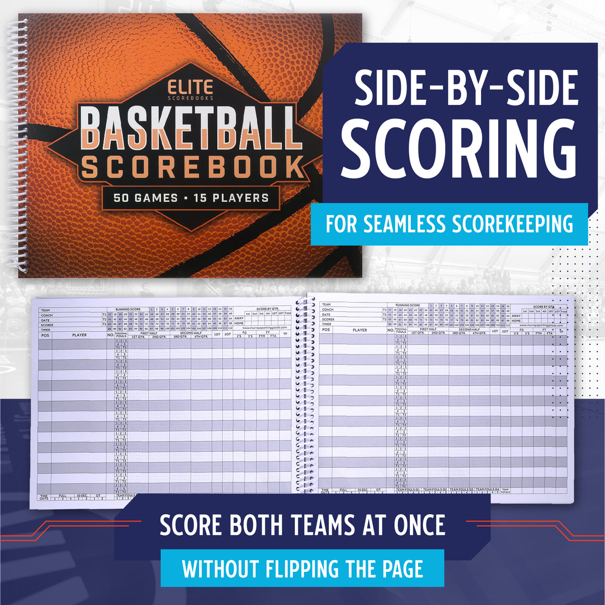 Elite Basketball Scorebook - 50 Games – Murray Sporting Goods